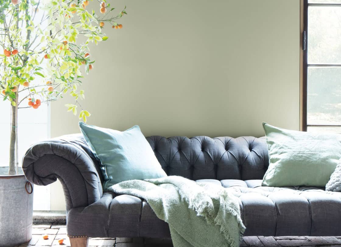 Benjamin Moore October Mist 1495: Paint Color Review | Carla Bast Design