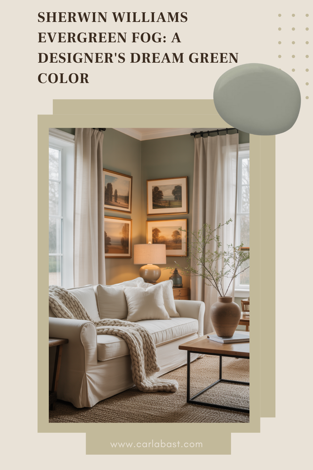 Evergreen Fog SW 9130 Review | Carla Bast Design